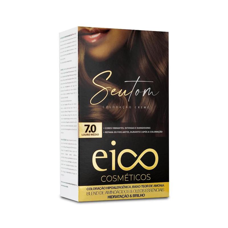 Coloração Hipoalergênica Seu Ton 7.0 Louro Médio - Eico - Tinta de ...