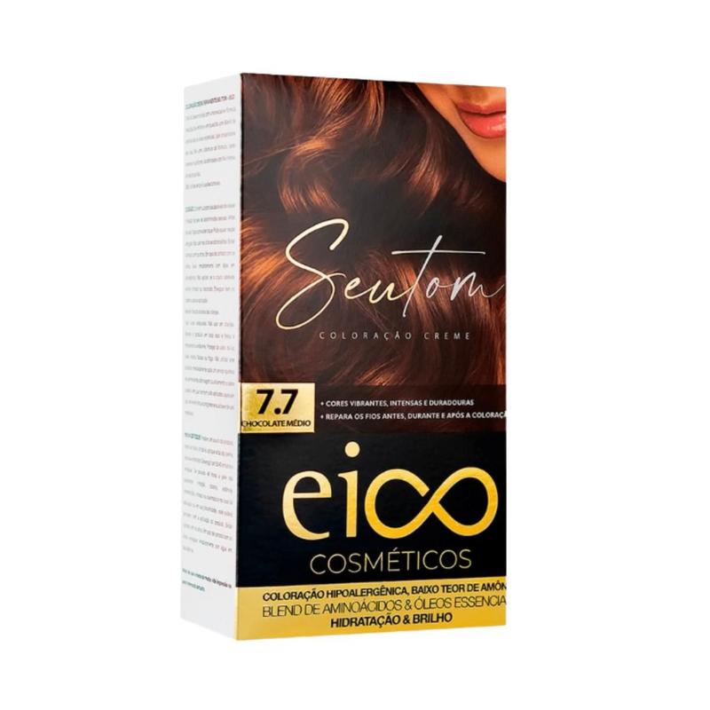 Coloração Hipoalergênica Seu Ton 7.7 Chocolate Médio - Eico - Tinta de ...