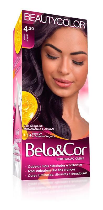 Coloração Kit Bela E Cor 4.20 Violeta Intenso - Bela&Cor - Tinta de ...