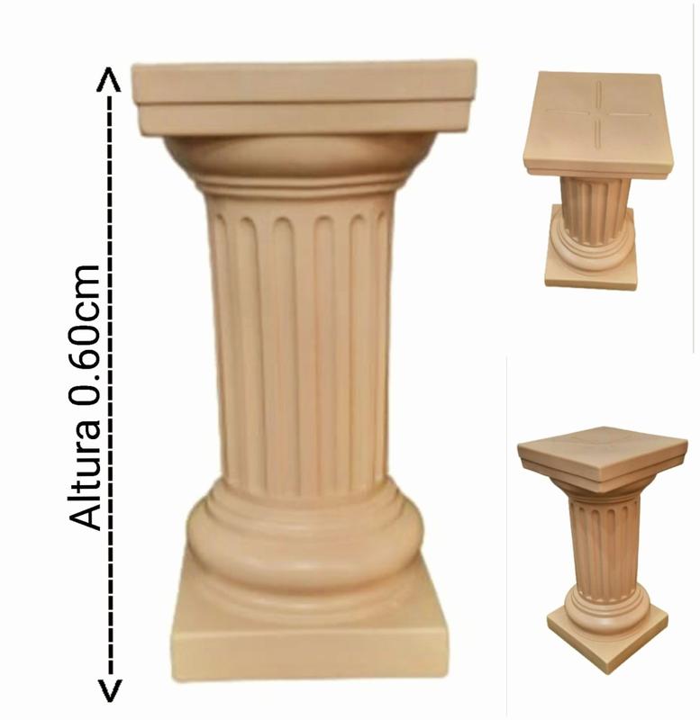 Coluna grega (0.60 centimetros)para decoração na cor bege - Ideal plast ...