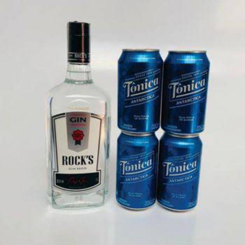Combo 1 Gin Rocks 995ml + 4 Tonica Antártica 350 ml - Gin - Magazine Luiza