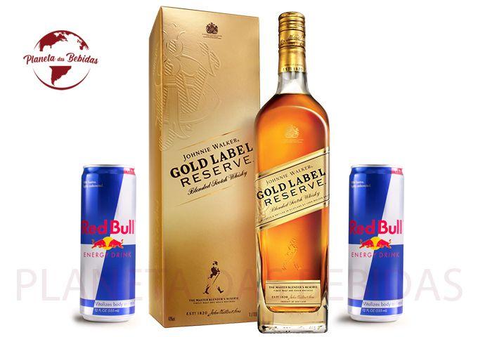 Combo 1 Whisky Johnnie Walker Gold Label Reserve 750 ml + 2 energético ...