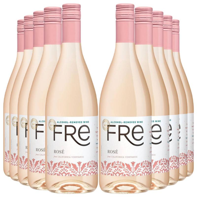Combo 10 unid. Vinho sem álcool Fre Rose demi sec - 750ml - EUA - Fre ...