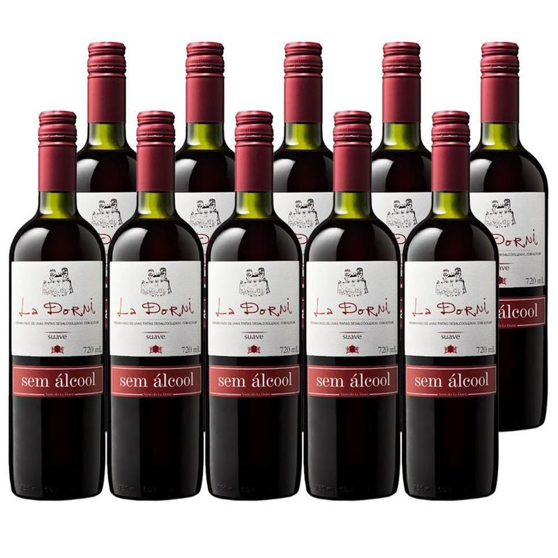Combo 10 Unid. Vinho Sem Álcool Tinto Suave La Dorni 720 Ml - Vinho ...
