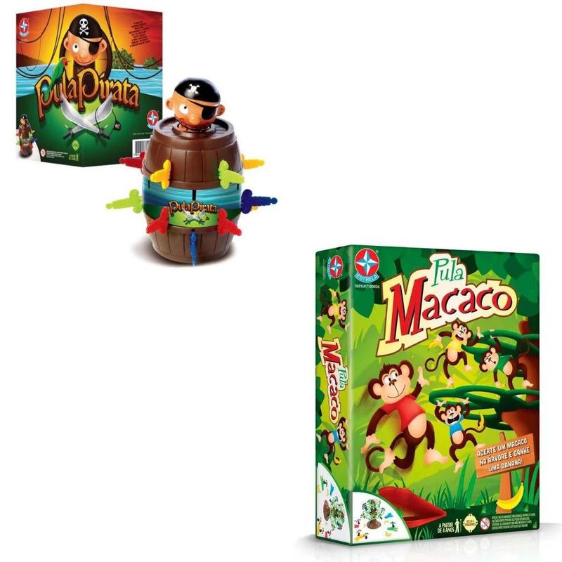Combo 2 Brinquedos Estrela Pula Pirata + Pula Macaco - Outros Jogos ...