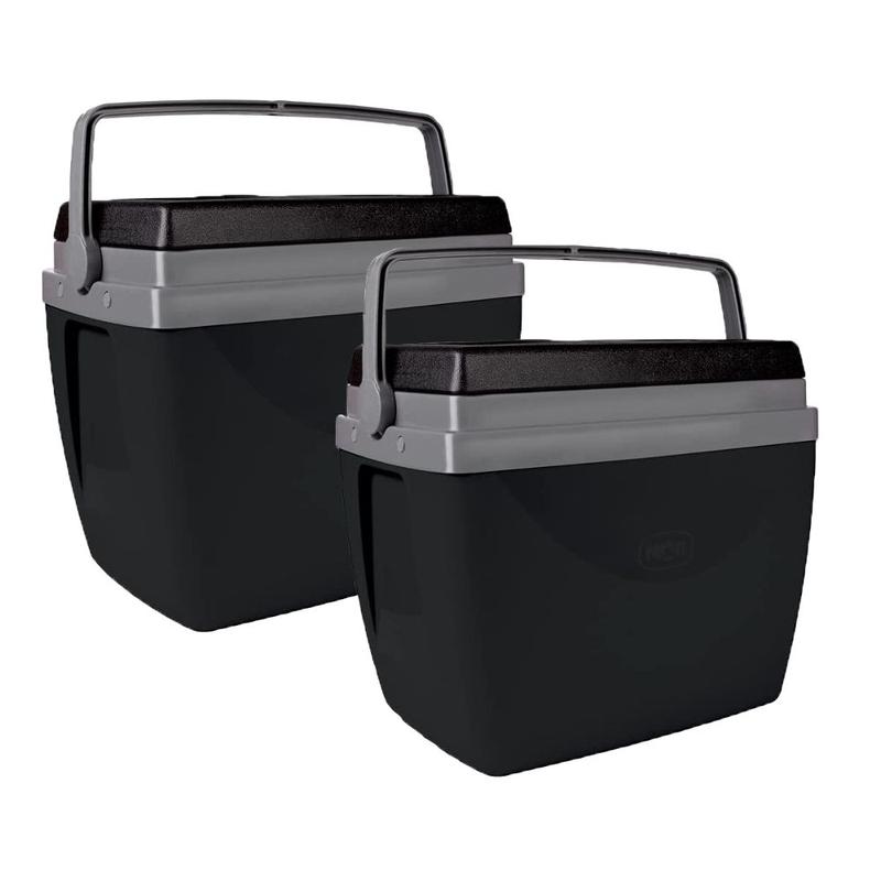 Combo 2 Caixas Térmicas Cooler 34 Litros Preto 50 Latinhas Camping ...
