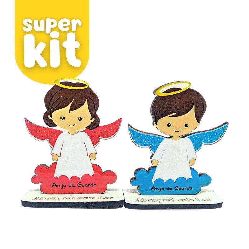 Combo 2 Imagem Anjo Da Guarda Infantil Lembrança 13cm - Divinário - Kit ...