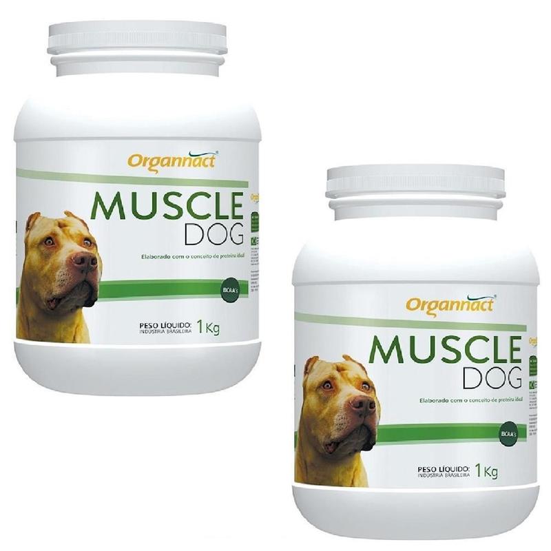 Combo 2Un Organnact Muscle Dog Massa Muscular 1Kg - Massa Muscular para ...