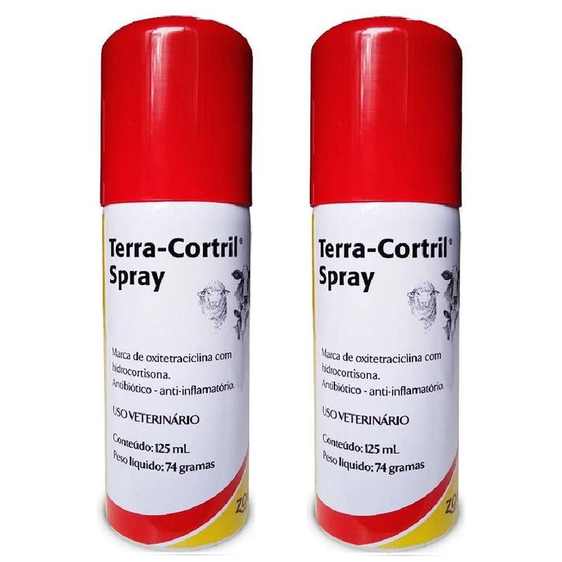 Combo 2Un Terra-Cortril 125Ml / 74G - Zoetis - Antipulga e ...