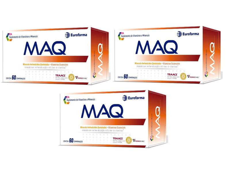 Combo 3 caixas Suplemento Vitamínico Maq 60 Cápsulas - Eurofarma ...