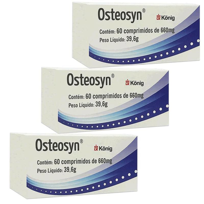Combo 3un Osteosyn 660mg 60 Comprimidos Konig - Vitaminas e Suplementos ...