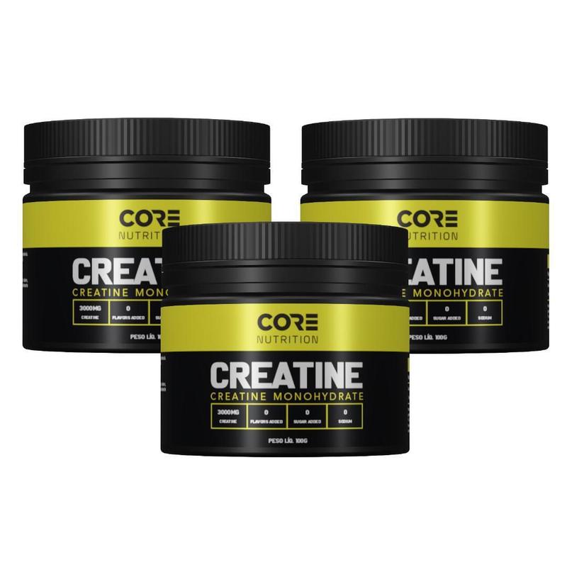 Combo 3X Creatina Monohidratada 100G - Core Nutrition - Creatina ...