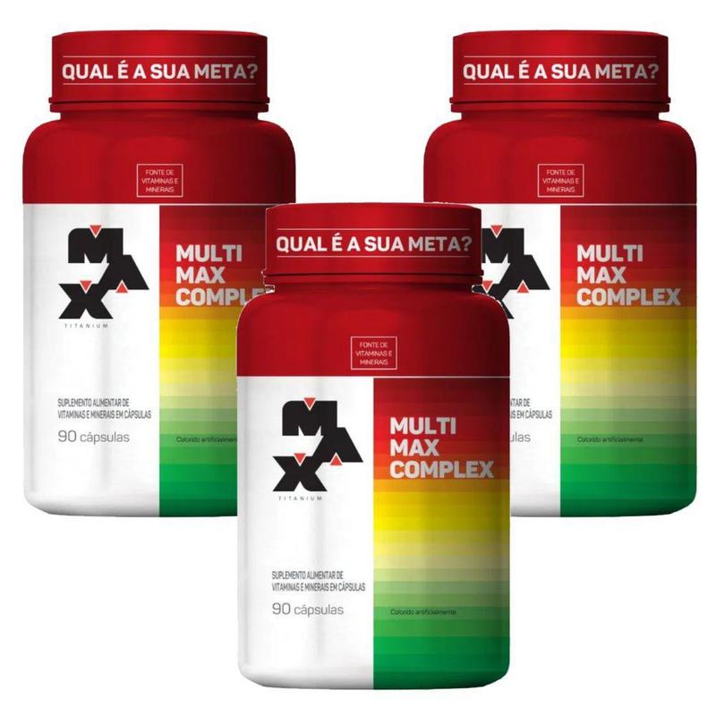 Combo 3x multivitaminico multimax completo 90 caps - max - Max Titanium ...
