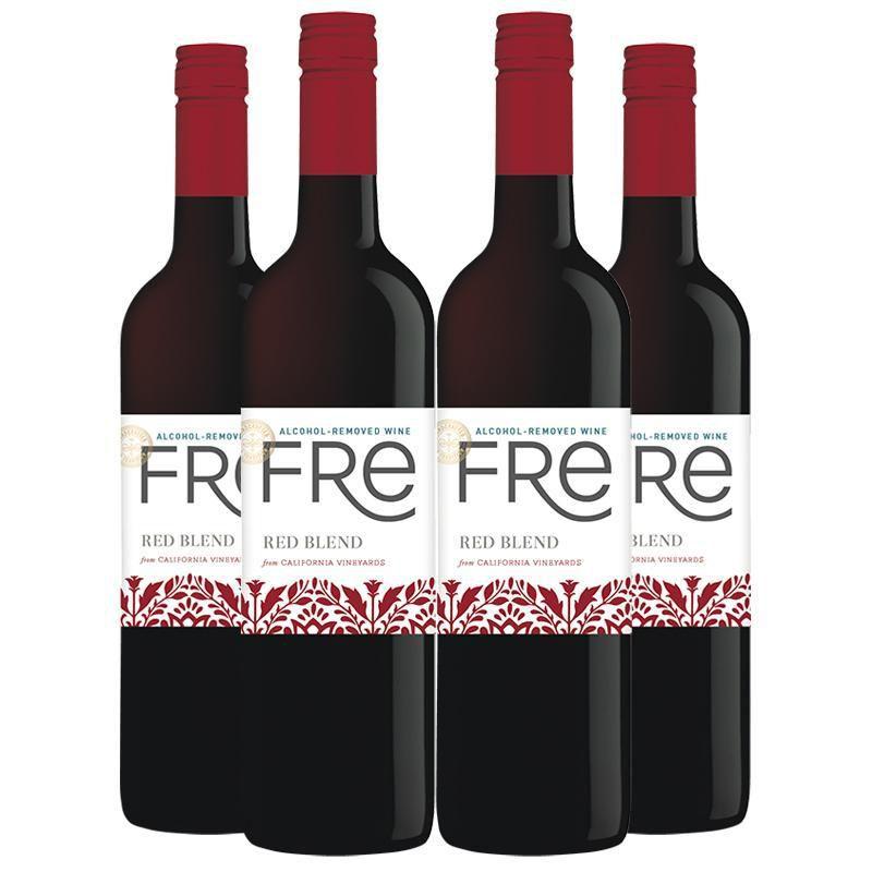 Combo 4 Garrafas Vinho Sem Álcool Fre Tinto Red Blend 750 Ml - Fre Wine ...