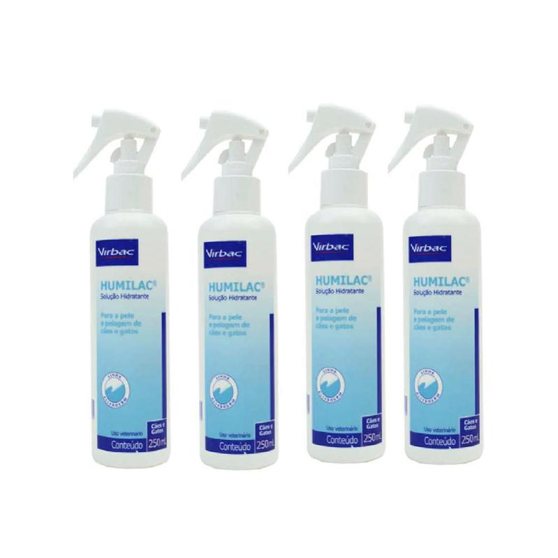 Combo 4 unidades Solução Dermatológica Virbac Humilac - 250 ml ...