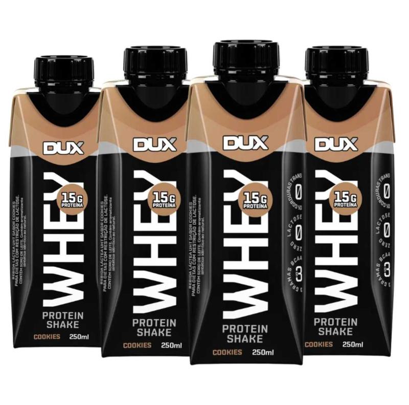 Combo 4x Shake Dux 250ml - Bebida Proteica Whey Pronto para Beber - Dux ...