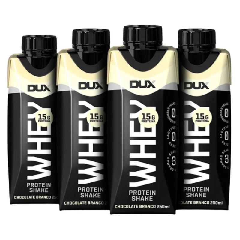 Combo 4x Shake Dux 250ml - Bebida Proteica Whey Pronto para Beber - Dux ...