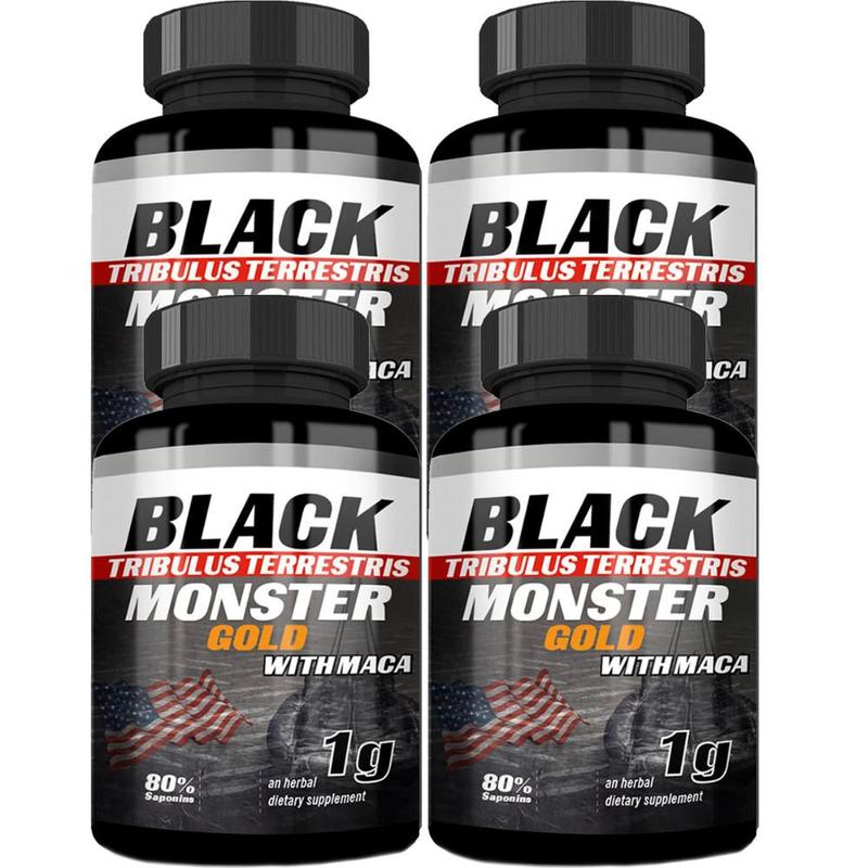 Combo 4x Suplemento em Capsula Tribullatus Terrestriss Black Monster ...