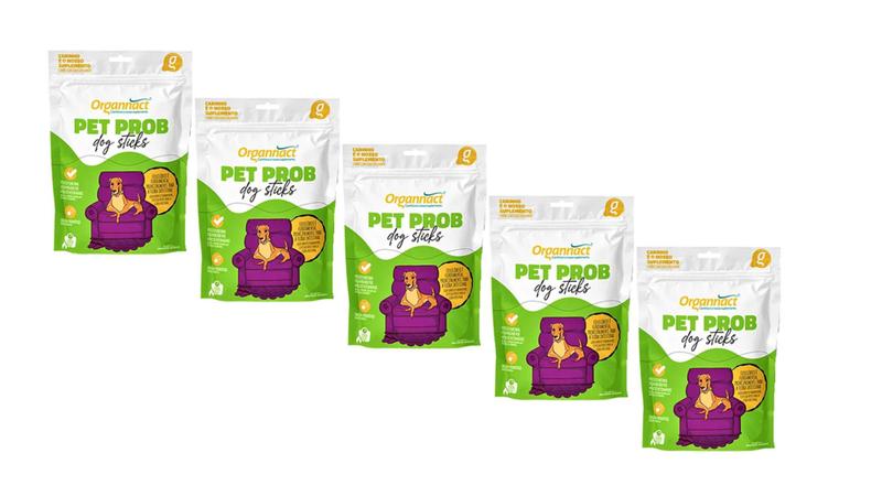 Combo 5un Pet Probiotico Sticks Organnact Sache 160g Prebiotico - Prebióticos e Probióticos para ...