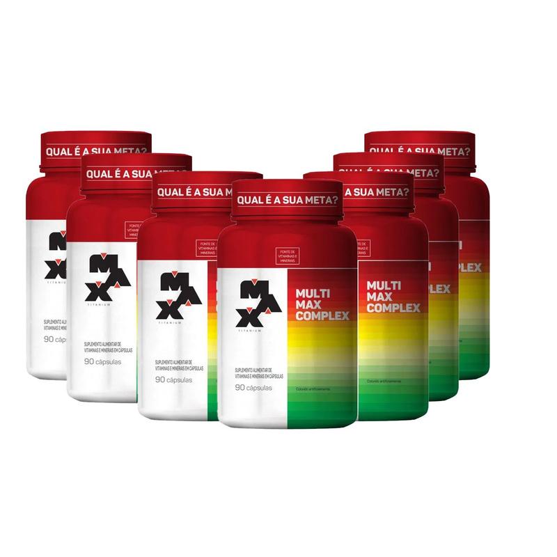 Combo 7x multimax complex 90 caps max titanium **atacado ...
