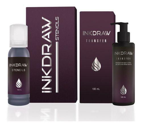 Combo C/ Tinta Stencil Inkdraw 150ml, Transfer Inkdraw 180ml - Estêncil ...