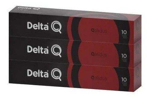 Combo Café Delta Q Qalidus Intensidade 10 com 3 CAIXAS 30 Cápsulas ...