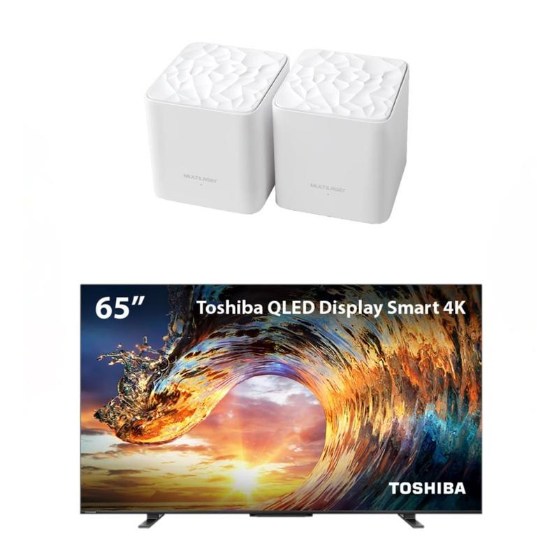 Combo Casa - Smart TV QLED 65'' 4K Toshiba e Roteador Mesh Cosmo Ac1200 ...