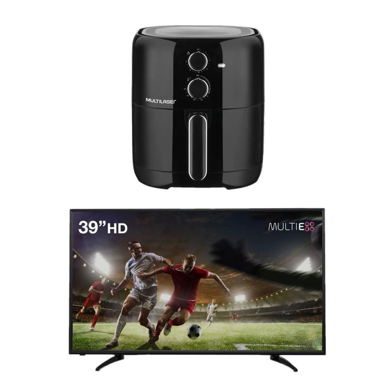 Combo Casa - Tela 39” Multi Experience HD e Fritadeira Elétrica Air Fryer 4,2 Litros 127V Preta ...