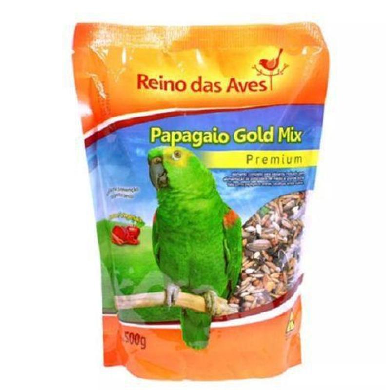 COMBO com 3 Ração para Papagaio sementes com frutas Gold Mix - Reino ...