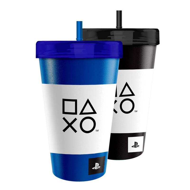 Combo Copo Canudo PlayStation - Classic Symbols 550ml - Copos ...