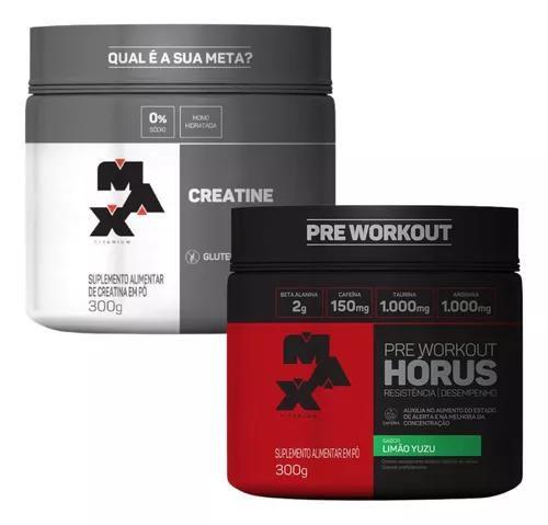 Combo Creatina Max Titanium 300g + Horus 300g - Max Titaium - Whey ...