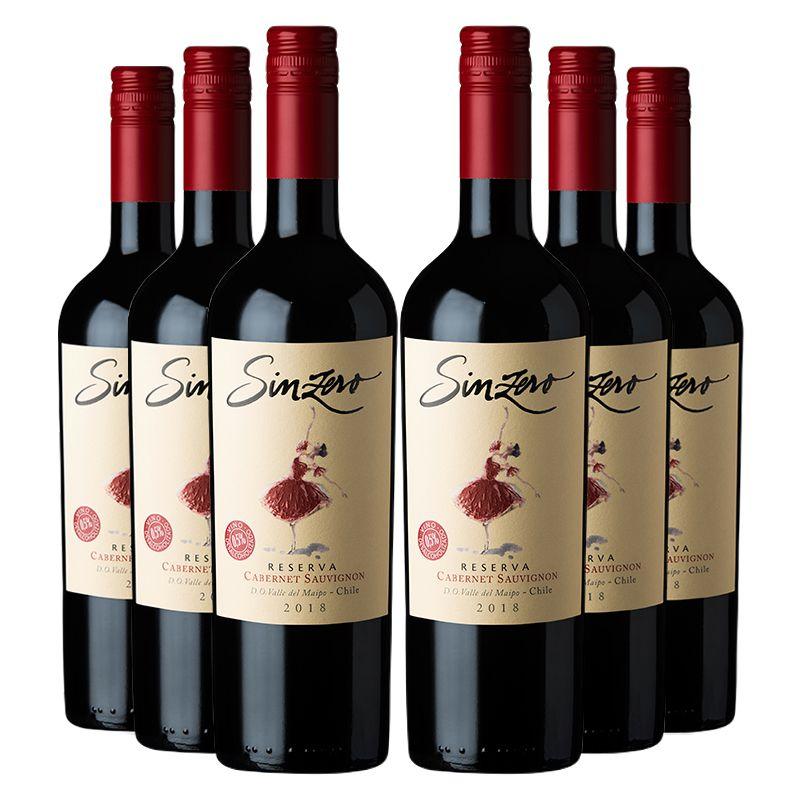 Combo de 6 Garrafas de Vinho Tinto Cabernet Sauvignon sem álcool com ...