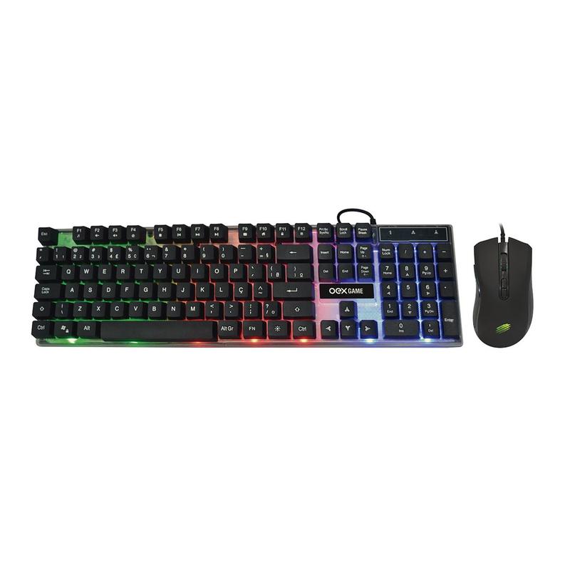 Combo Horus Teclado + Mouse Gamer C/ LED Oex TM305 Preto - Kit Teclado ...
