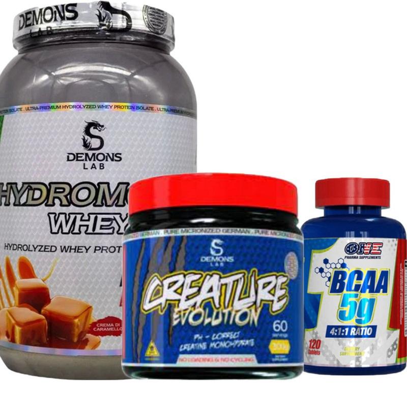 Combo hydromorph 900g demons lab + bcaa 120 tabelts one + creature ...