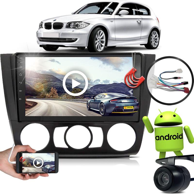 Combo Kit Central Multimidia MP5 Android 9 pol + Camera + Chicote ...