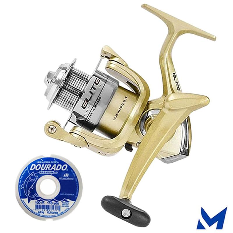 Combo Molinete Elite com 100Mts de Linha Pescaria em Lagos Rios e ...
