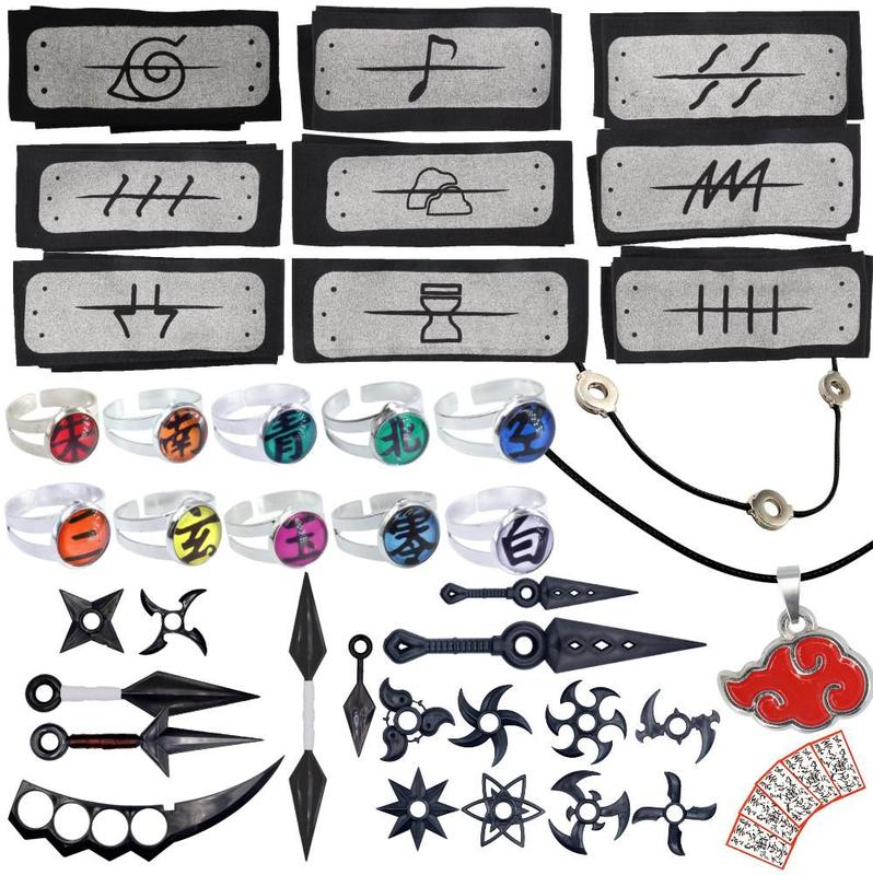 Combo Naruto Anime Bandana + Kit Completo Cosplay Akatsuki - Point ...