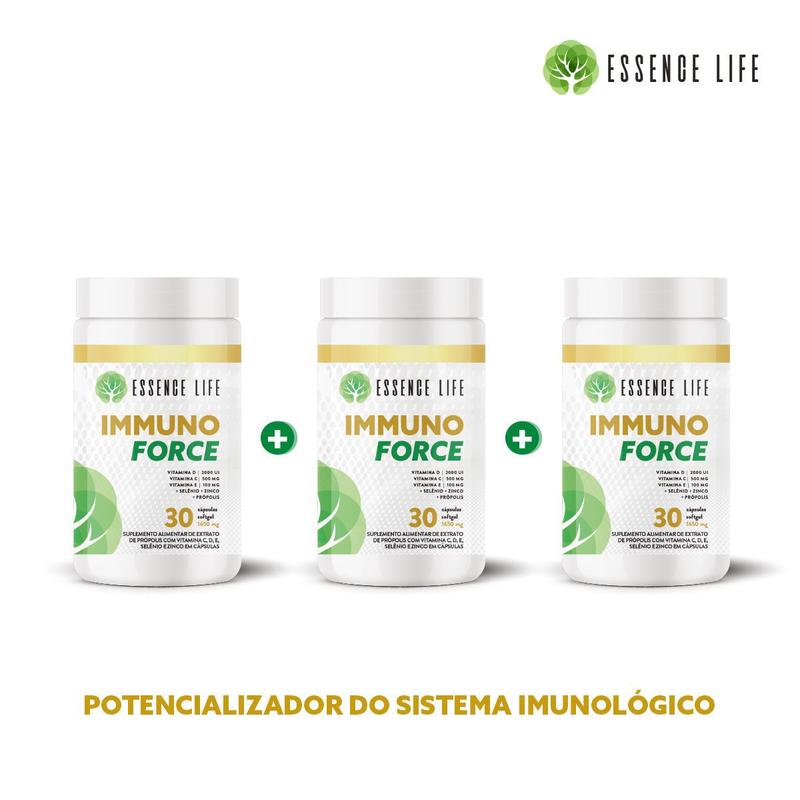 Combo Suplemento Imunidade Immuno Force 3 Unid 90 Caps - Essence Life ...