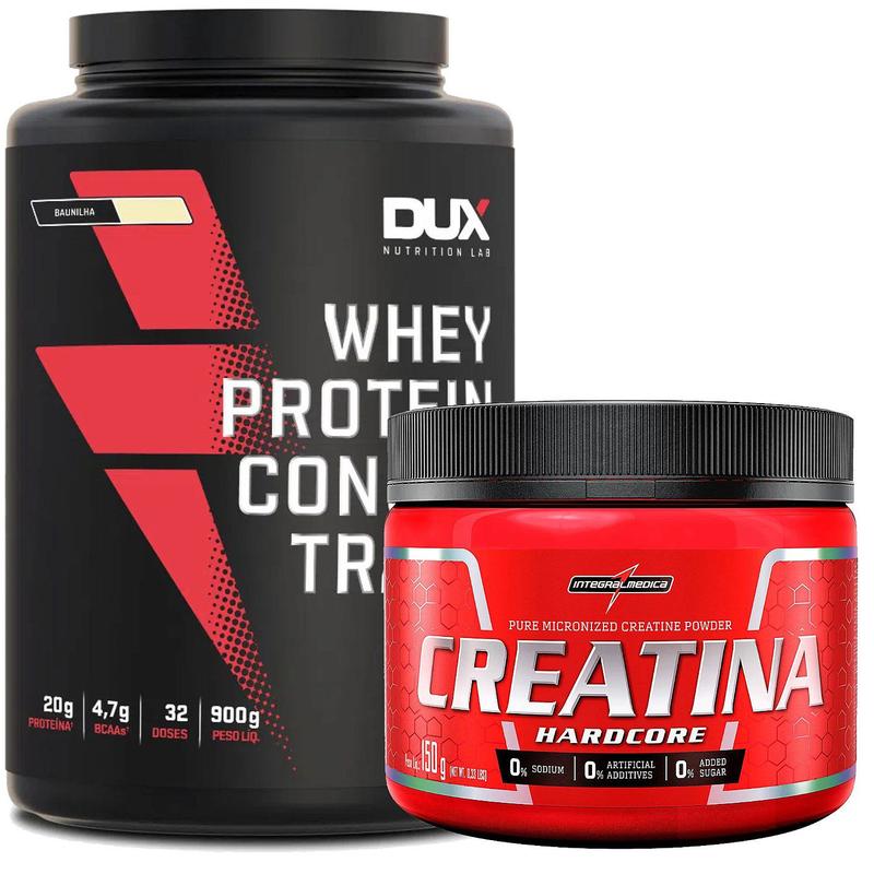 Combo Whey Concentrado 900g DUX + Creatina 150g Integral - Dux ...