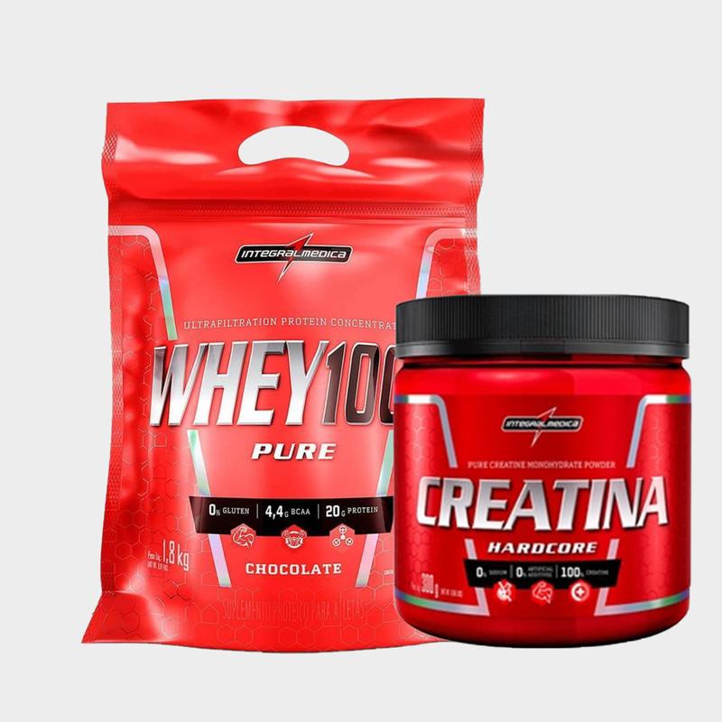 COMBO - Whey Protein Integralmedica 100% +Creatina Hardcore 300g - Kit ...