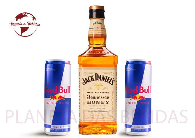 Combo Whisky Jack Daniels Honey 1000 ml + 2 Energético Red Bull 250 ml ...