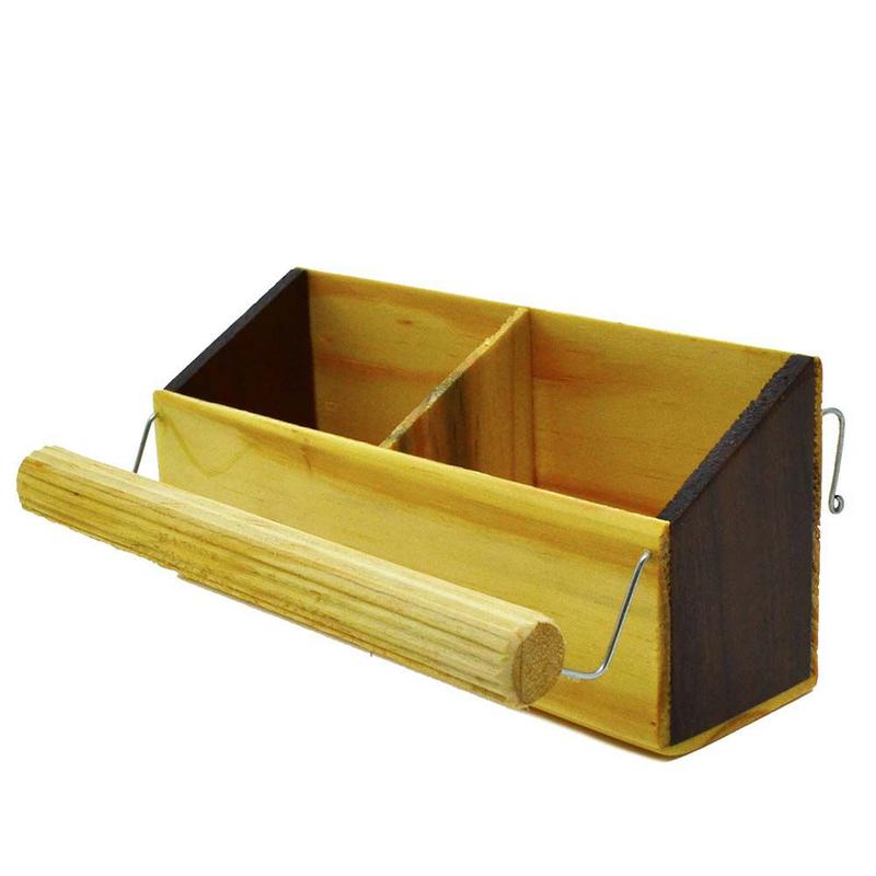 Comedouro Cocho Alto Luxo de Madeira para Gaiola de Pássaros - Trinca ...