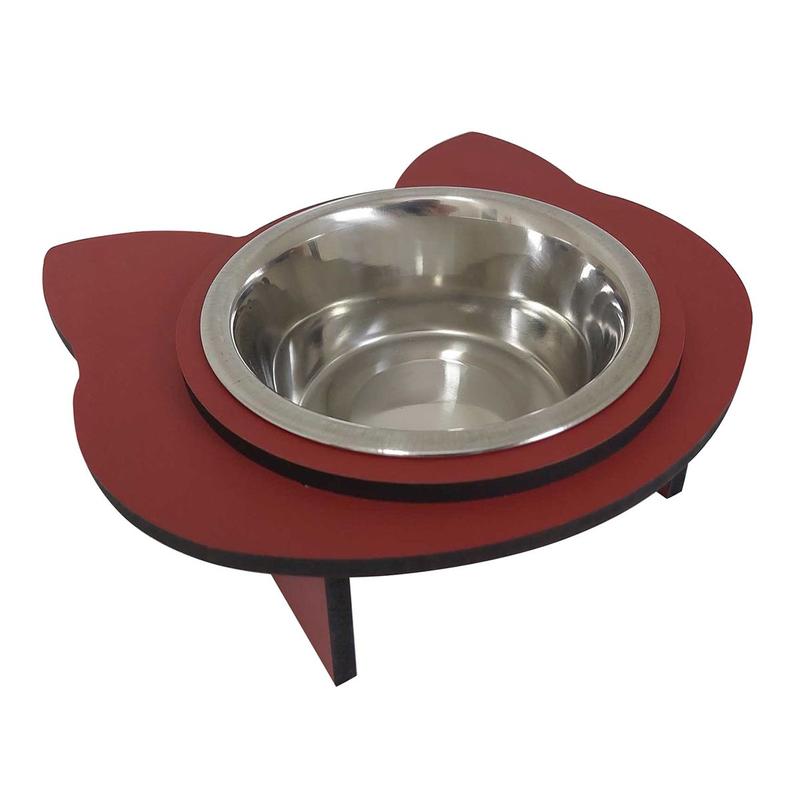 Comedouro Para Gato Hello Pet Tigela De Inox 350ml - Outros Pets ...