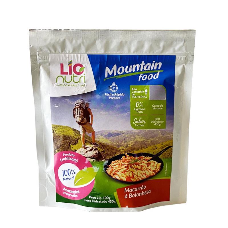 Comida Liofilizada Macarrão à bolonhesa Mountain food - Lio Nutri ...