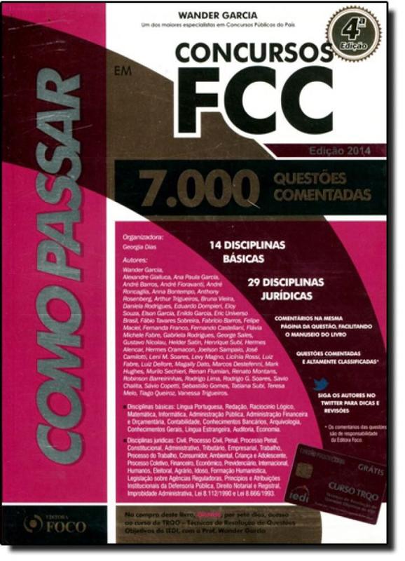 Como Passar em Concursos da Fcc - 7.000 Questões Comentadas - Livros para Concurso - Magazine Luiza