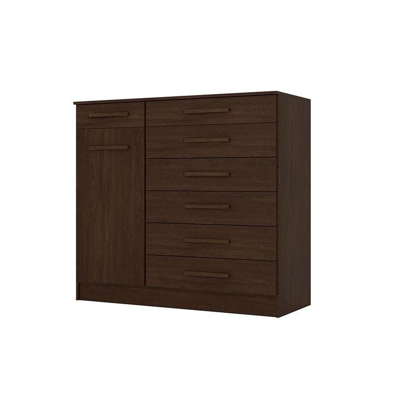 Comoda 7G Aurora Ebano Touch - Demóbile - FORTREK - Cômoda - Magazine Luiza