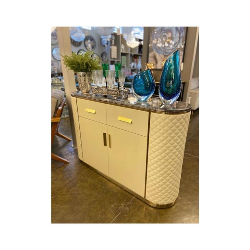 Cômoda Buffet Metal Revestido Marmore Contemporaneo Formosa - LUXdécor ...