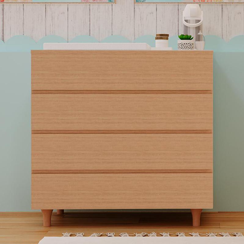 Cômoda de Bebê Haus Nature 4 Gavetas Carvalho 90cm - Lilibee - Cômoda de Bebê - Magazine Luiza