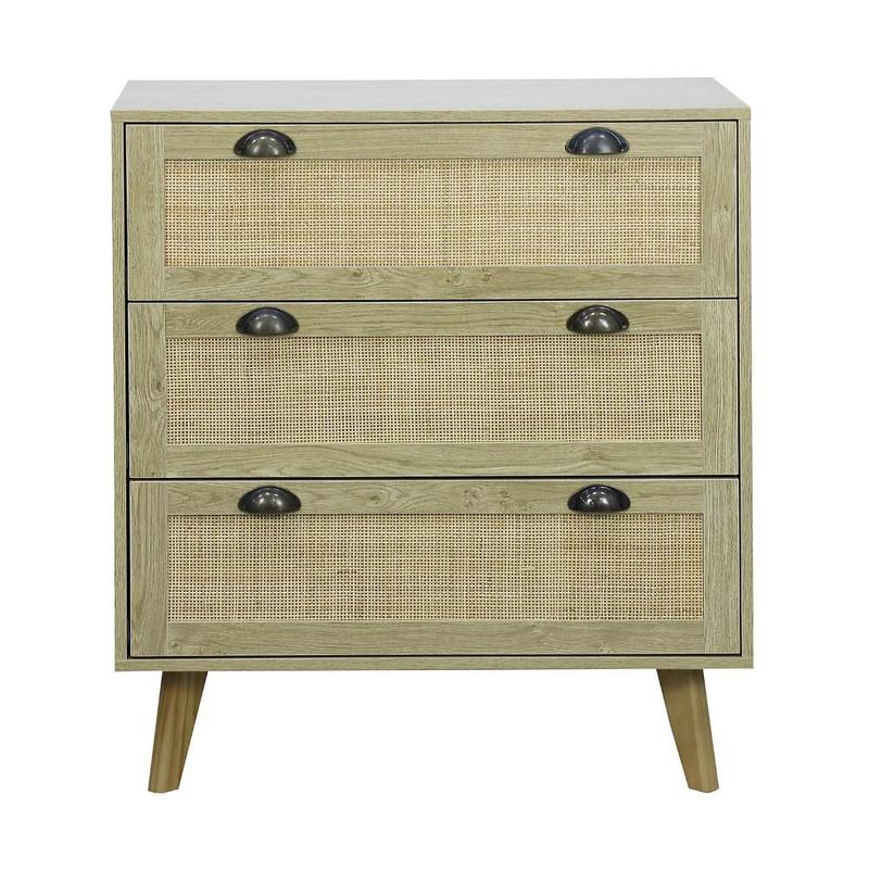 Comoda de Madeira Rattan 3 gavetas Just Home Collection - Cômoda ...