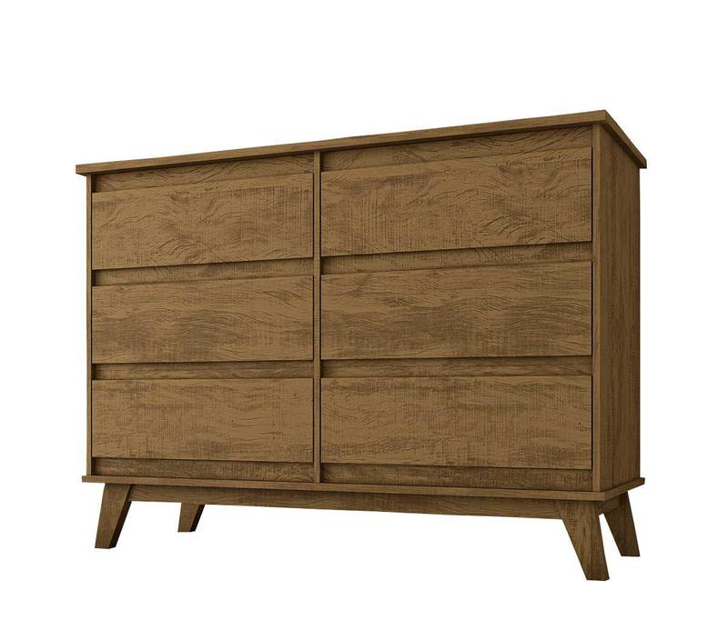 Cômoda Grande com 6 Gavetas Arezzo cor Canela Geval - Cômoda - Magazine ...